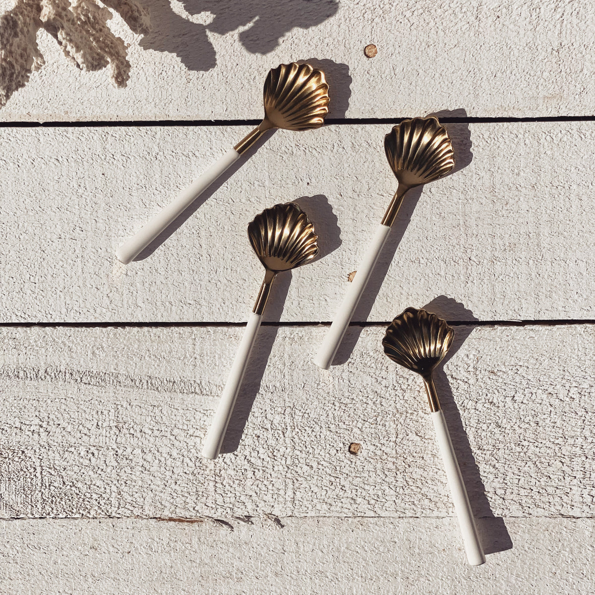 Shell Spoon | Gold | Coastal | Home Tableware | Brisbane – saide